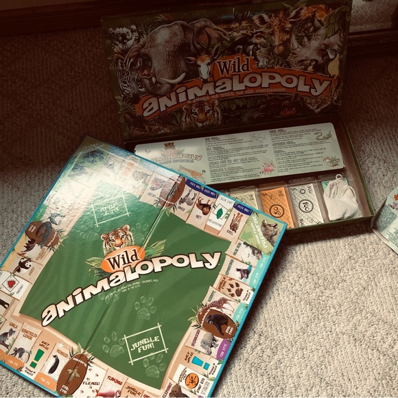 Games | Wild Animalopoly Animal Zoo Monopoly Board Game Complete ...